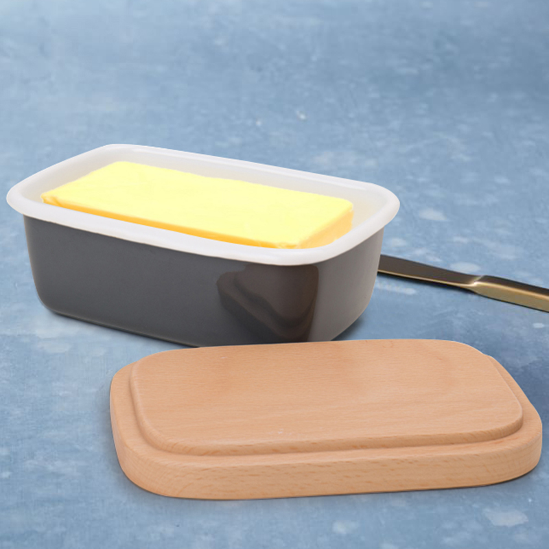 Butter Box Dishes Enamel Butter Container Plates T... – Vicedeal