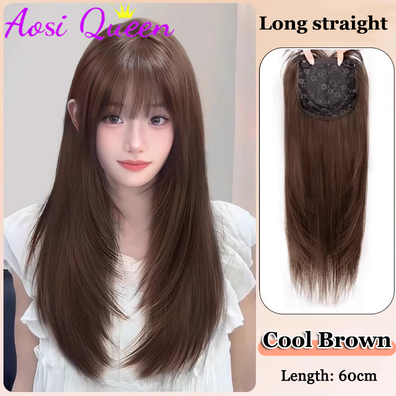 AS 12.5*12.5CM Women's Hair Topper Fluffy Syntheti... – Grandado