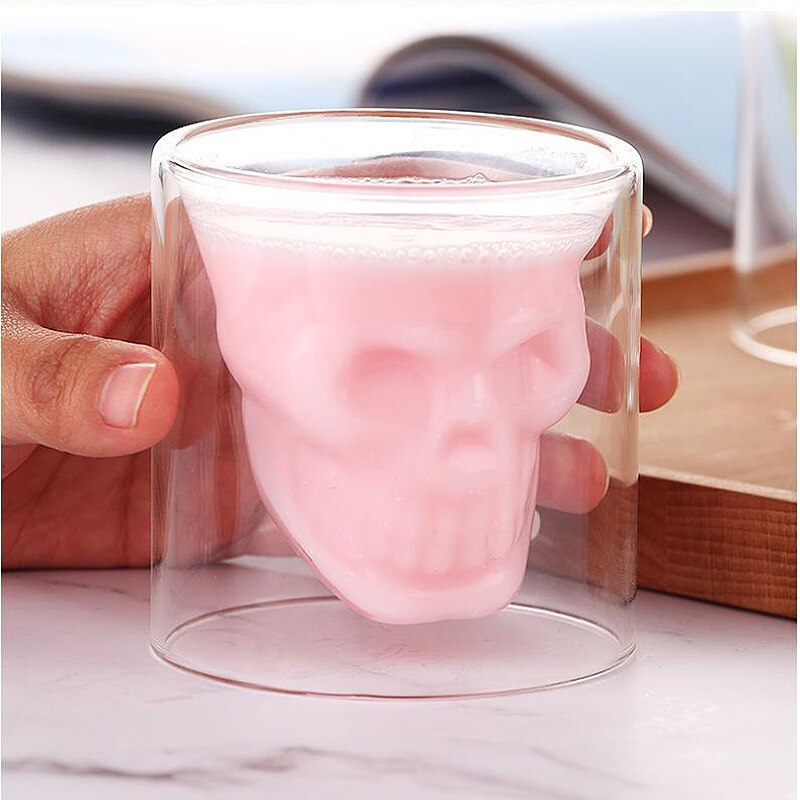 250ml Skull Wine Glass Water Glass Crystal Skull B... – Grandado