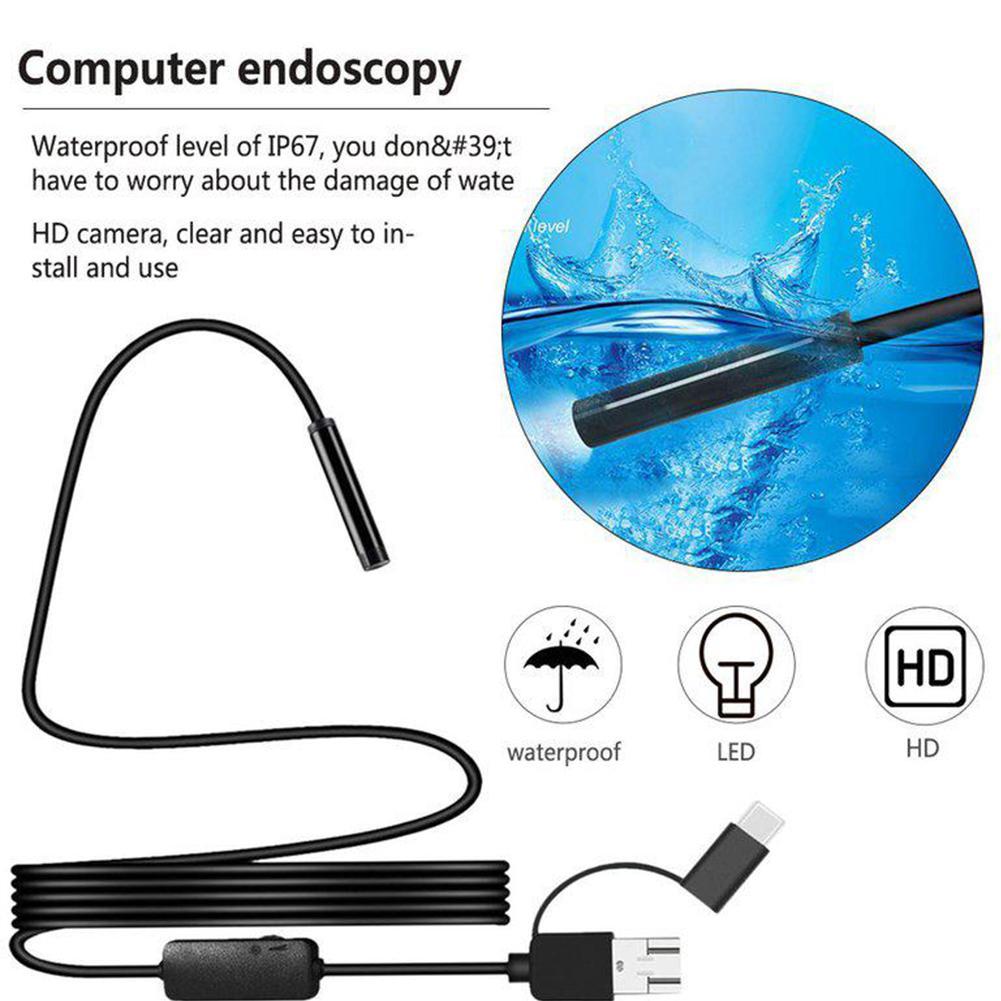 Mini Camera Endoscope HD 1200P IP68 2M Hard Flexib... – Grandado