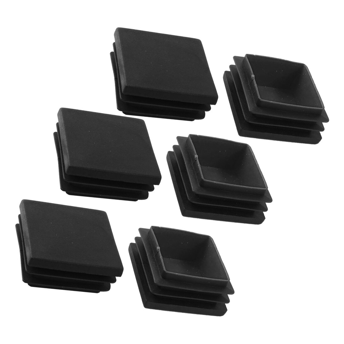 6 pcs Black Closure End Caps Square Tubing Tube Fo... – Grandado