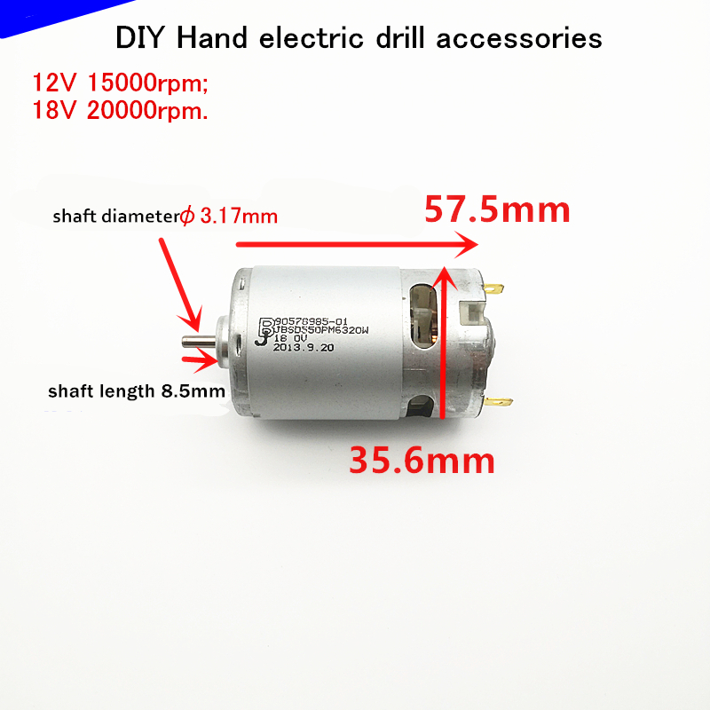 550 DC motor 18V high Power motor 20000rpm DIY Han... – Vicedeal