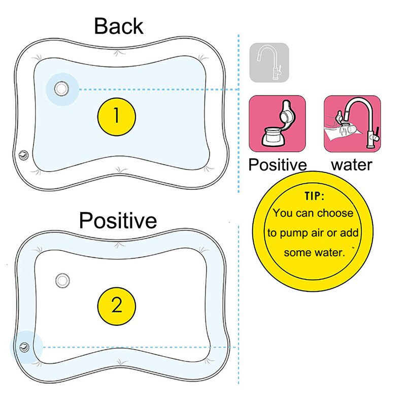 Inflatable Tummy Time Premium Water mat Infants an... – Grandado
