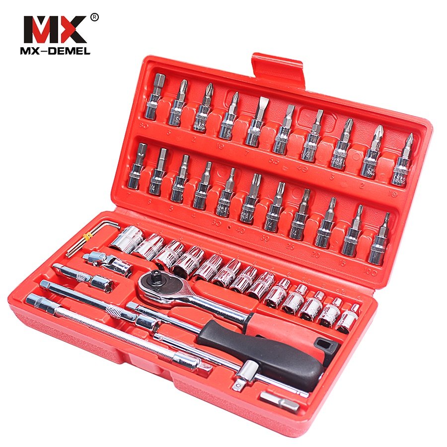 Car Repair Tool 46pcs 1/4-Inch Socket Set Car Repa... – Grandado