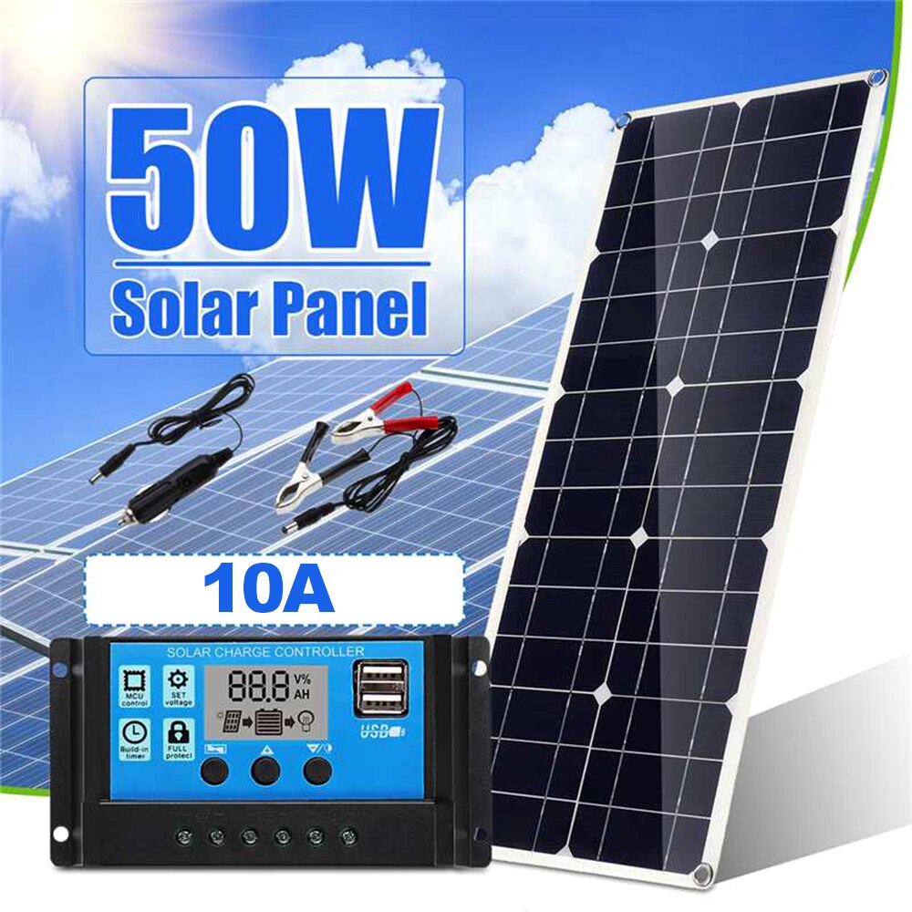 50W 5V/18V Solar Panel IP65 Water-resistant Panel ... – Vicedeal