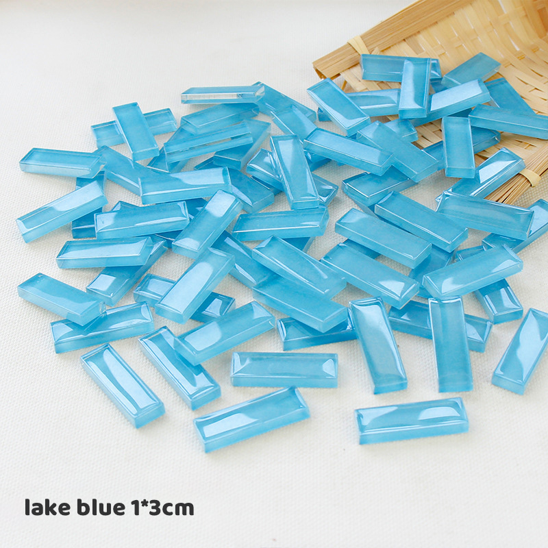 400g/14.11oz Clear Colored Glass Bar Mosaic Tiles ... – Grandado