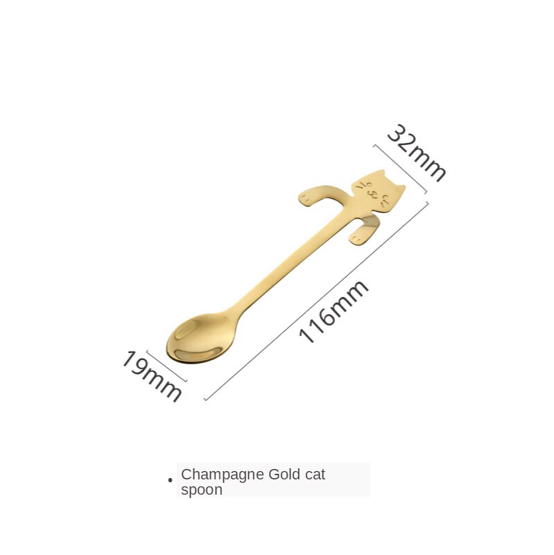 Cute Spoon Stainless Steel Cat Coffee Spoons Flatw... – Vicedeal