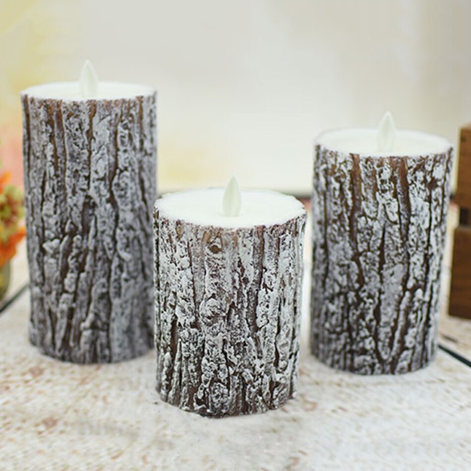 unique pine tree finishing led wax candle with dan... – Grandado