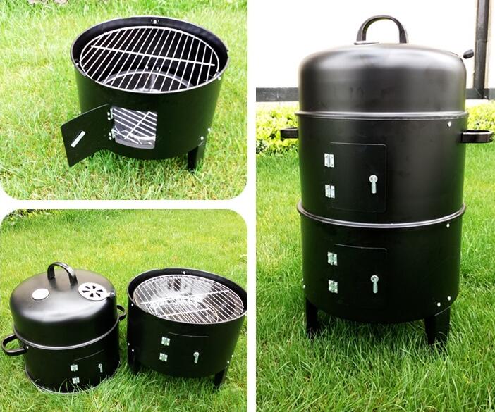 DIY Smoker BBQ Grill Round Charcoal Stove Outdoor ... – Grandado