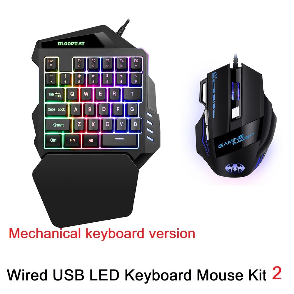 Usb Wired Led Keyboard Mouse Kit Ergonomic Backlig Vicedeal