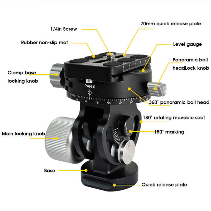 VH10 Panoramic Camera Tripod Ball Head 180 Degree ... – Vicedeal