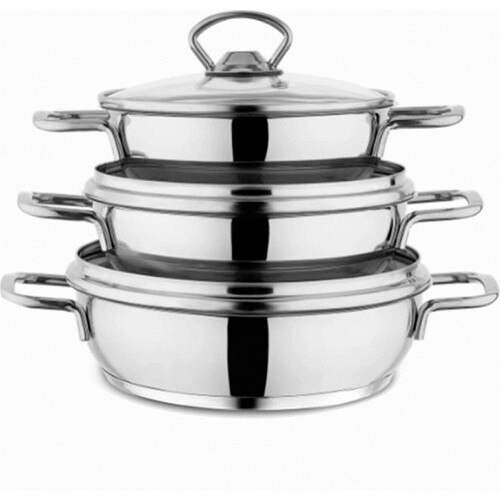 SCHAFER Cookhaus 6 Piece Steel Plate Set – Grandado