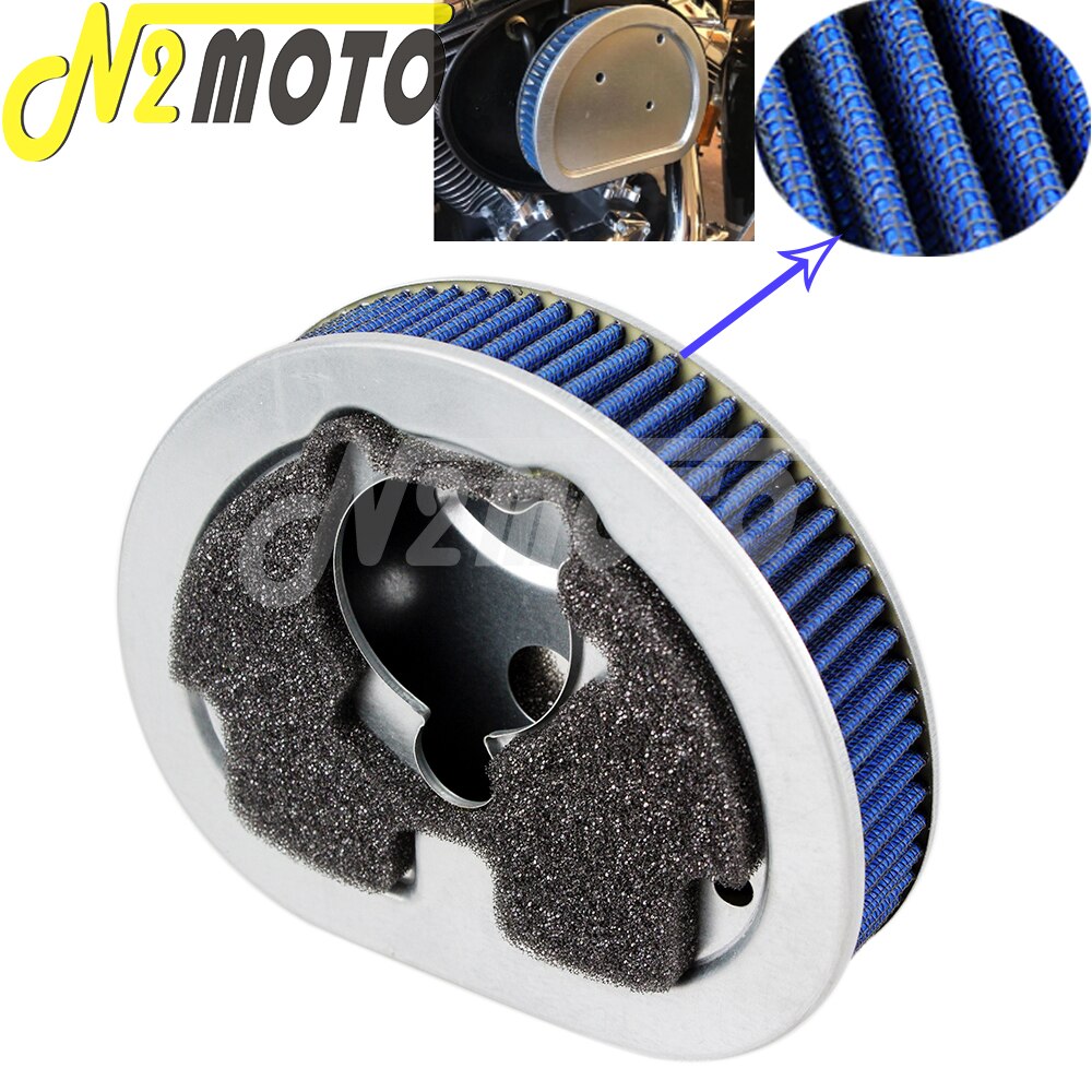 High Flow Motorcycle Blue Air Filter Cleaner Clean... – Grandado