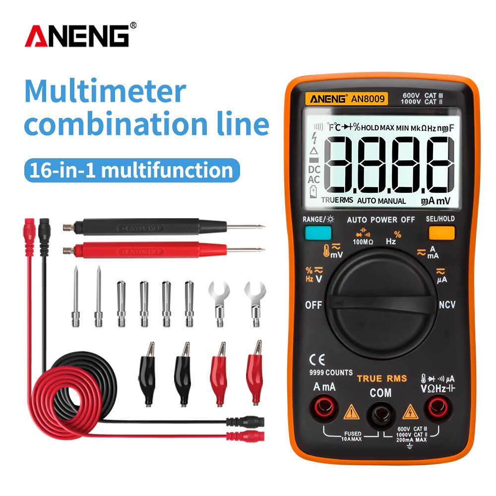 ANENG AN8009 True-RMS Digital AC/DC Multimeter Tra... – Grandado