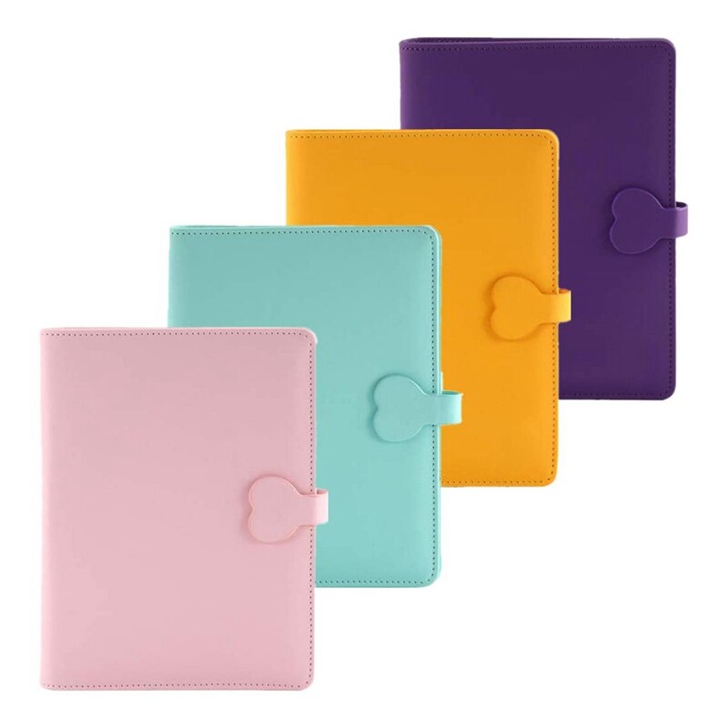4 Pcs A6 PU Leather Notebook Binder, Refillable A6... – Vicedeal