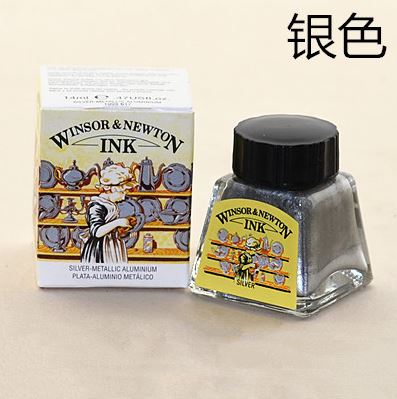 Winsor & Newton Metallic Ink 14ml Paint Silver Gol... – Grandado