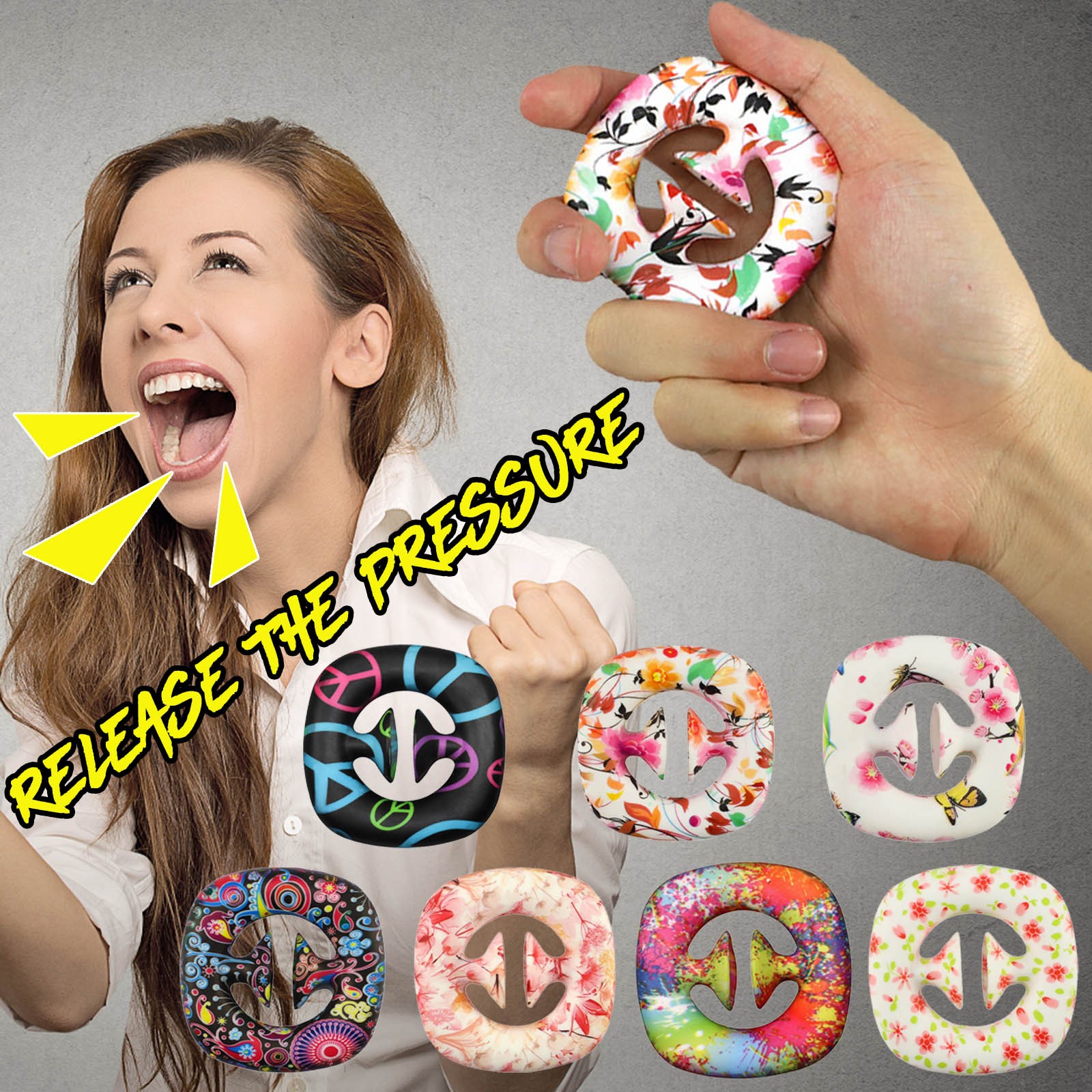 Anti Stress Fidget Toy Finger Hand Grip Simple Dim... – Vicedeal