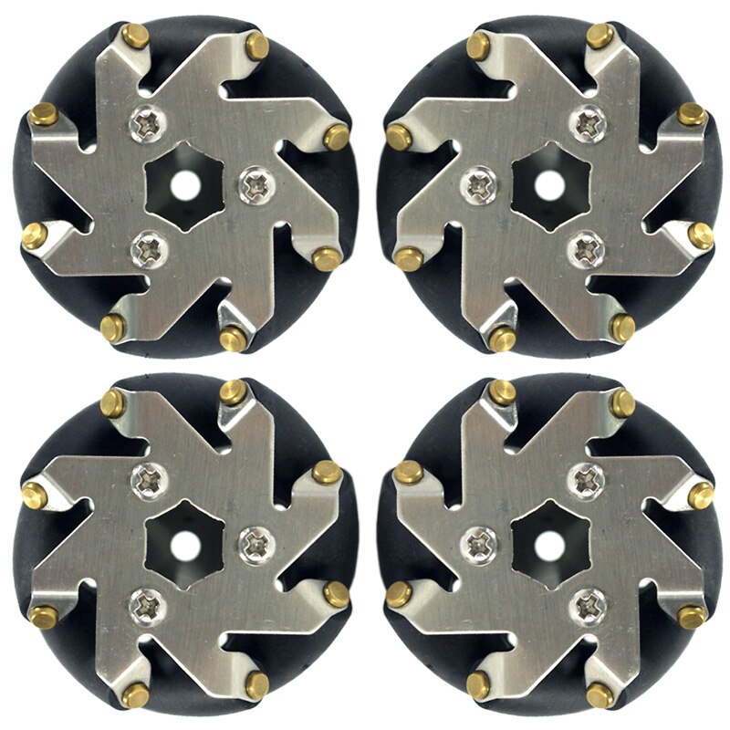48mm steel Mecanum wheels set( 2 Left, 2 Right) 14... – Vicedeal