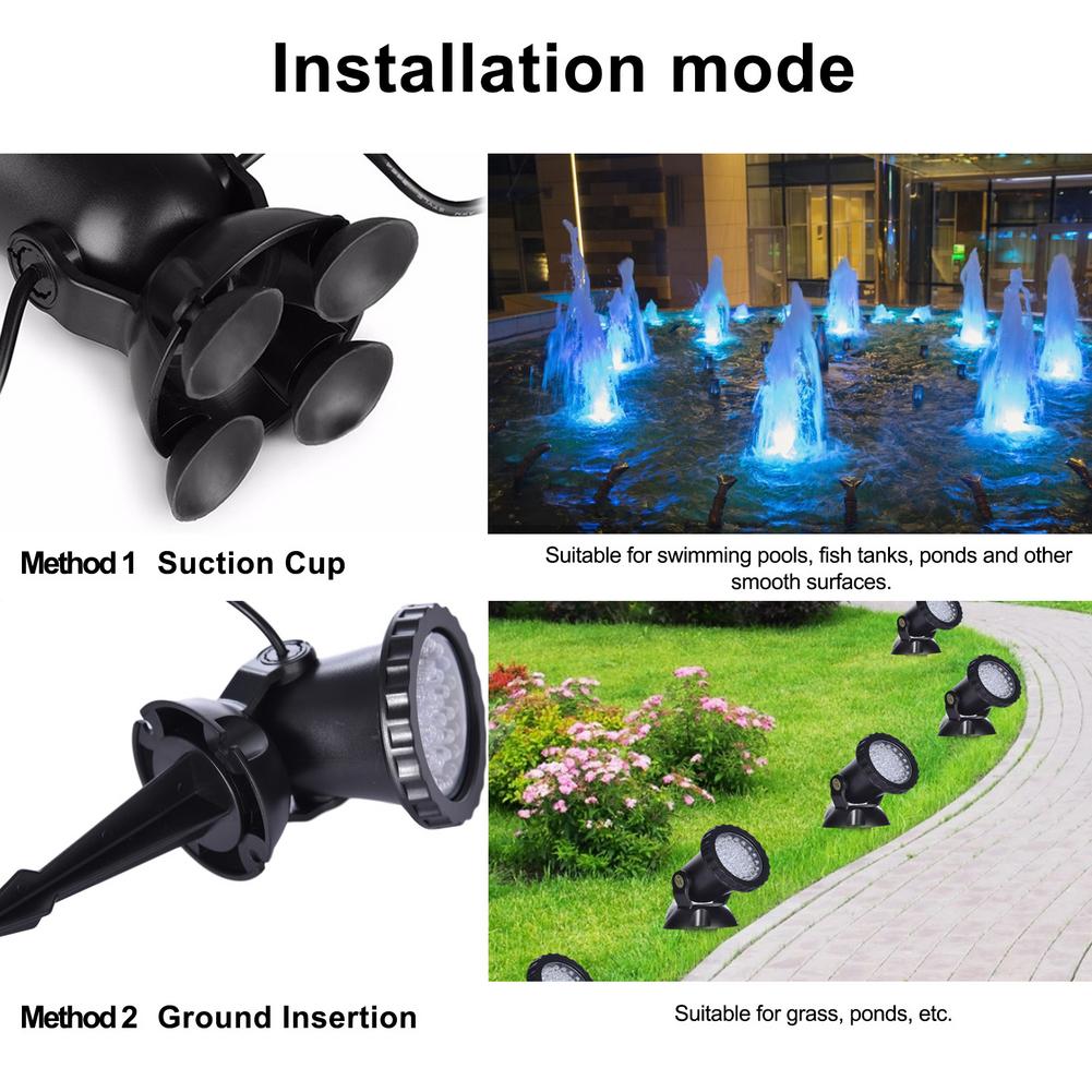 LED Lighting Spotlight Pond Light Underwater RGB L... – Grandado