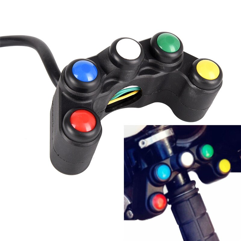 Waterdicht 5 Knop Motorfiets Switch Knop 7/8 "Stuu... – Grandado