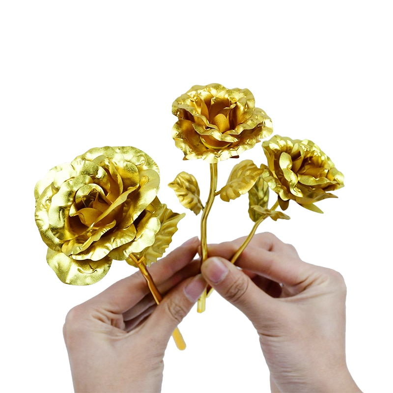 1pc 24K gold foil Rose Flower Everlasting Flower V... – Grandado