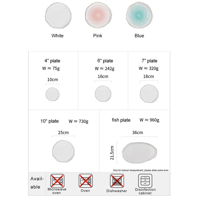 Europæisk ægte guldstribe plet keramisk middag tal... – Grandado