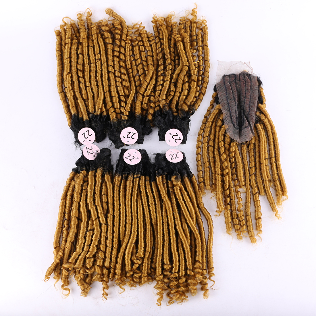 22 Inches Fummi Krullend Haar Bundels Met Sluiting... – Grandado