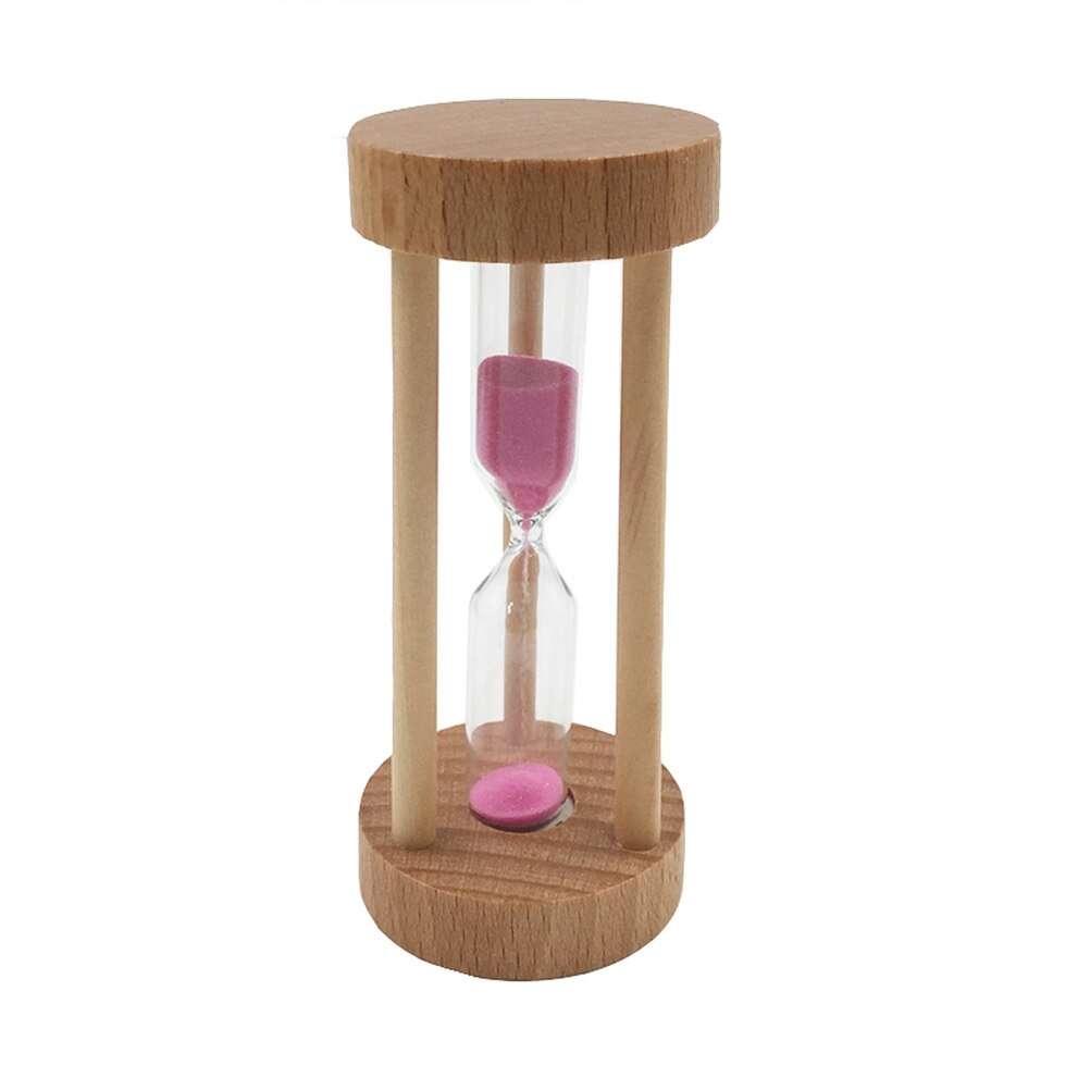 3 Min Wooden Sandglass Hourglass Pink Sand Timer C... – Vicedeal