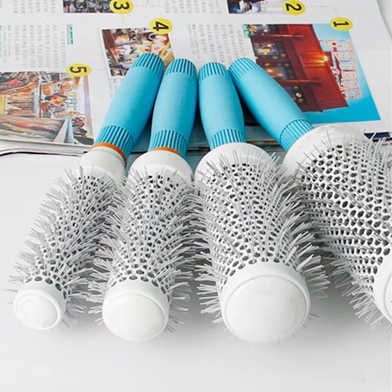 Round Blue Hair Brush Ceramic Ion Hairbrush Comb S... – Vicedeal