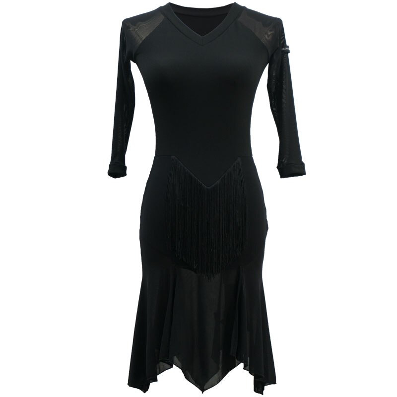 Fringe Latina Dance Dress For Women Mesh Ballroom ... – Grandado