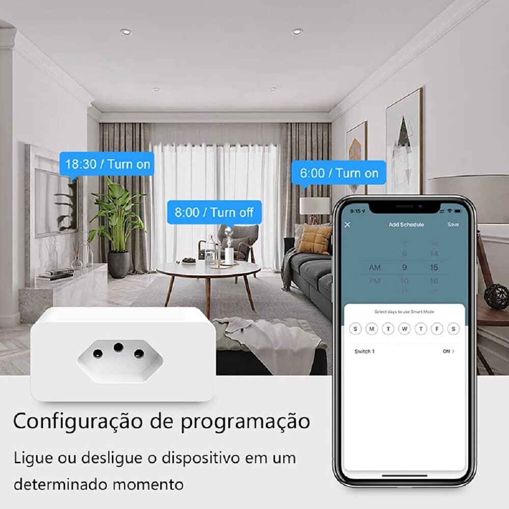 WiFi Smart Plug 16A Brazil Power Socket Outlet Tuy... – Grandado
