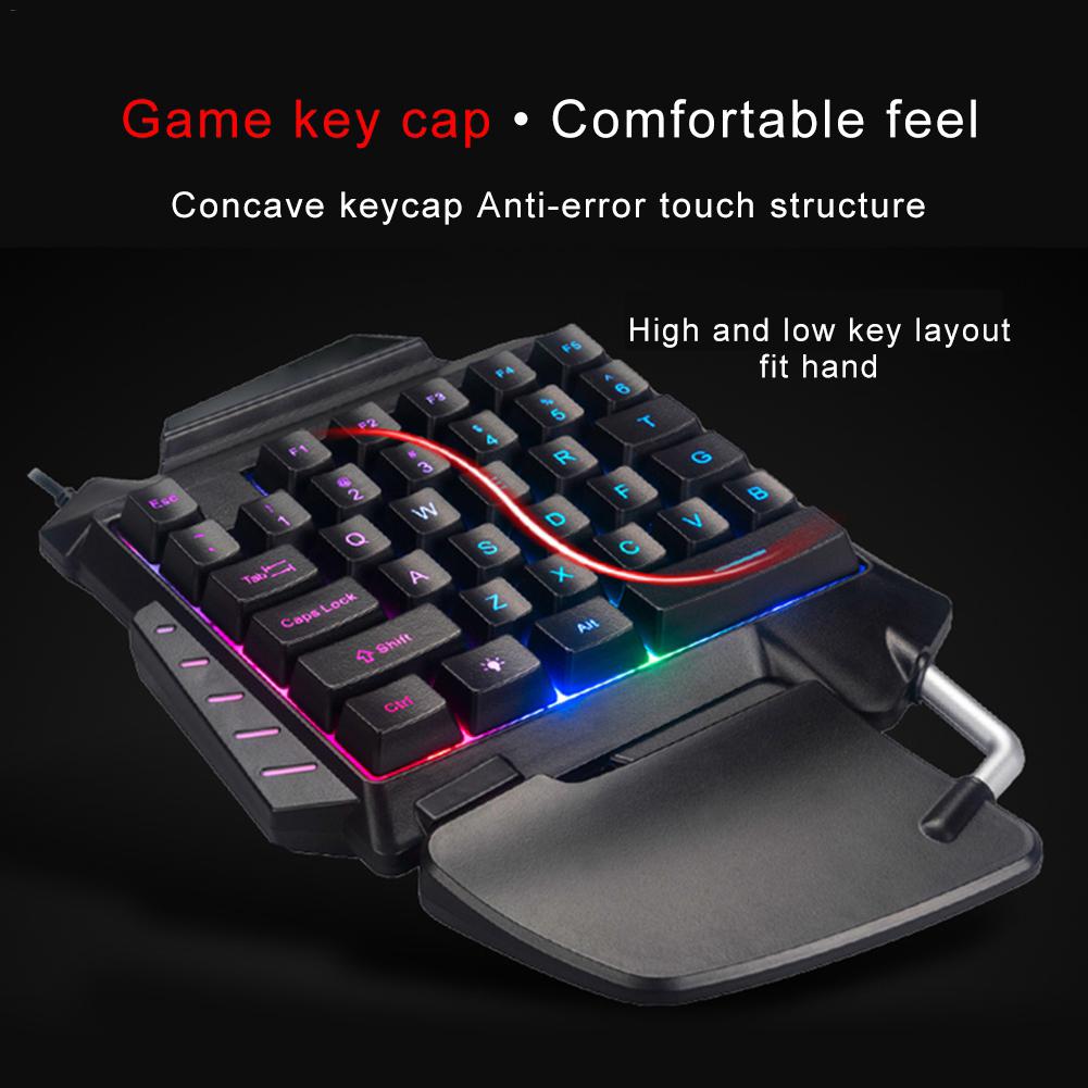 Wired Mechanical Keyboard Single Handed Feels Keyb... – Grandado