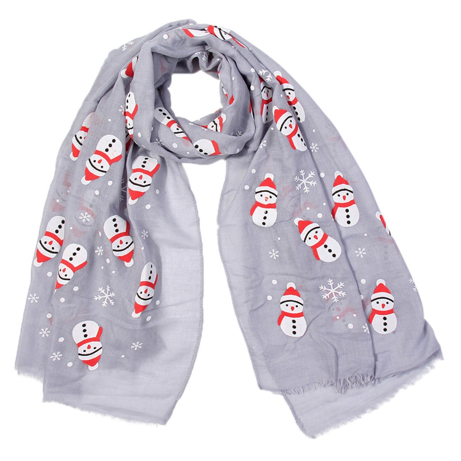 Christmas Women's Winter Scarf Women Snowman Snowf... – Grandado