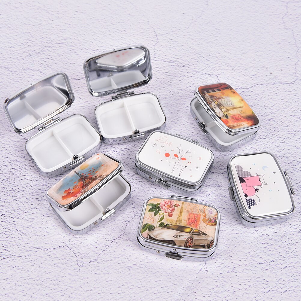 Portable Folding Pill Case Container Metal Pill Bo... – Grandado