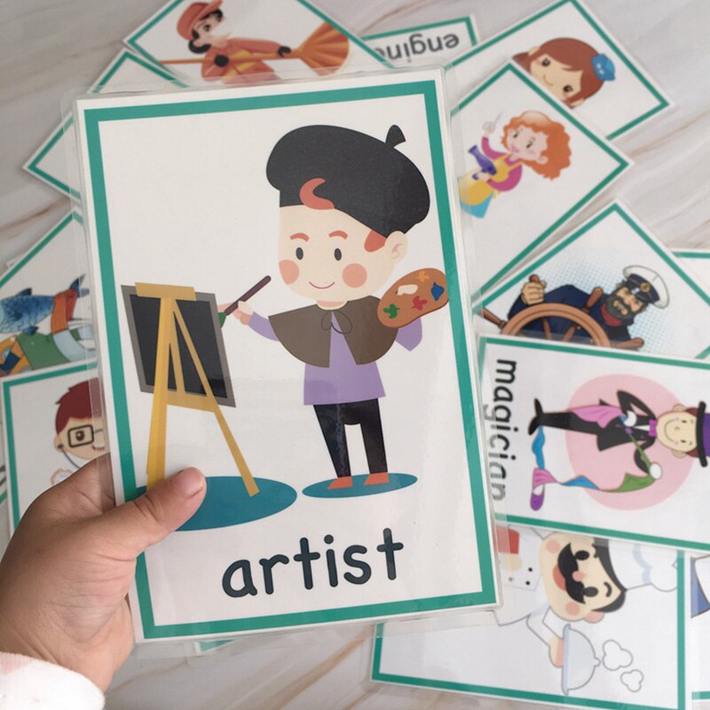 32pcs Kids English Flash Card Job Occupation Class... – Grandado