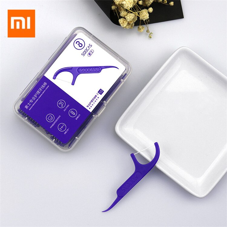 SOOCAS 50pcs Dental Floss Flosser Picks Teeth Toot... – Vicedeal