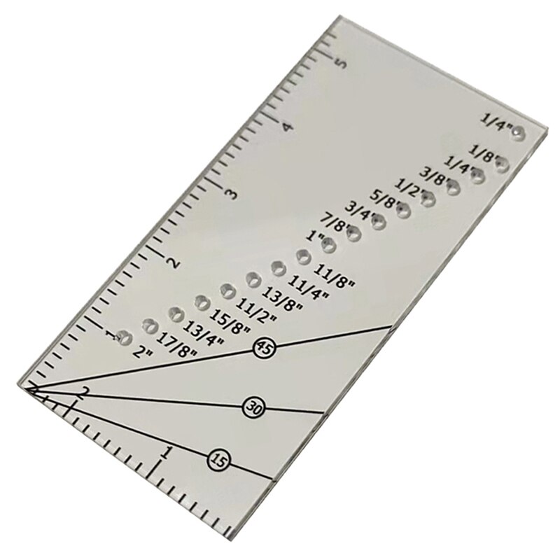 Acrylic Sewing Ruler DIY Allowance Ruler Perforate... – Vicedeal