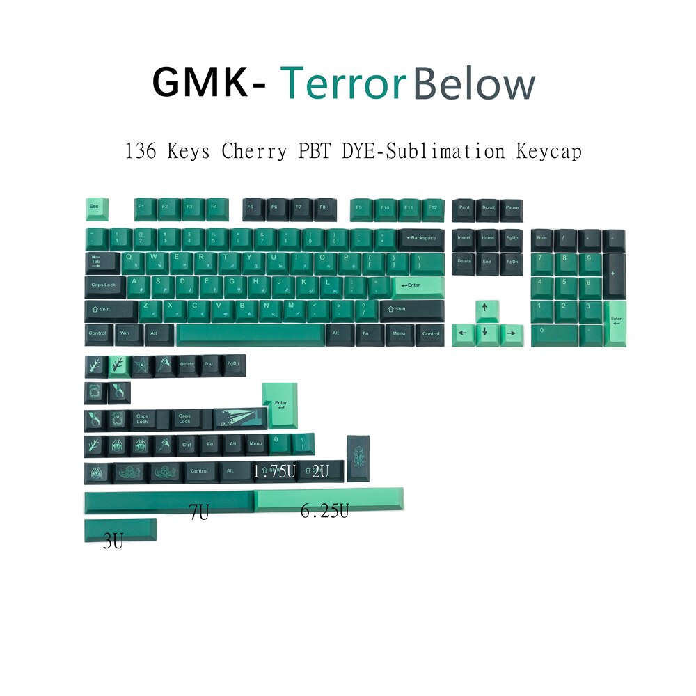 GMK Terror Below Keycaps 136 Keys Cherry PBT DYE-S... – Vicedeal