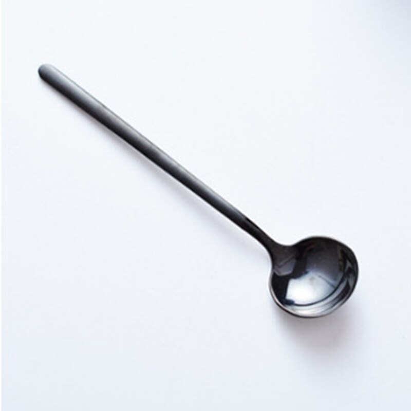 Stainless Steel Coffee Spoon Round Tea Spoons Ice ... – Grandado
