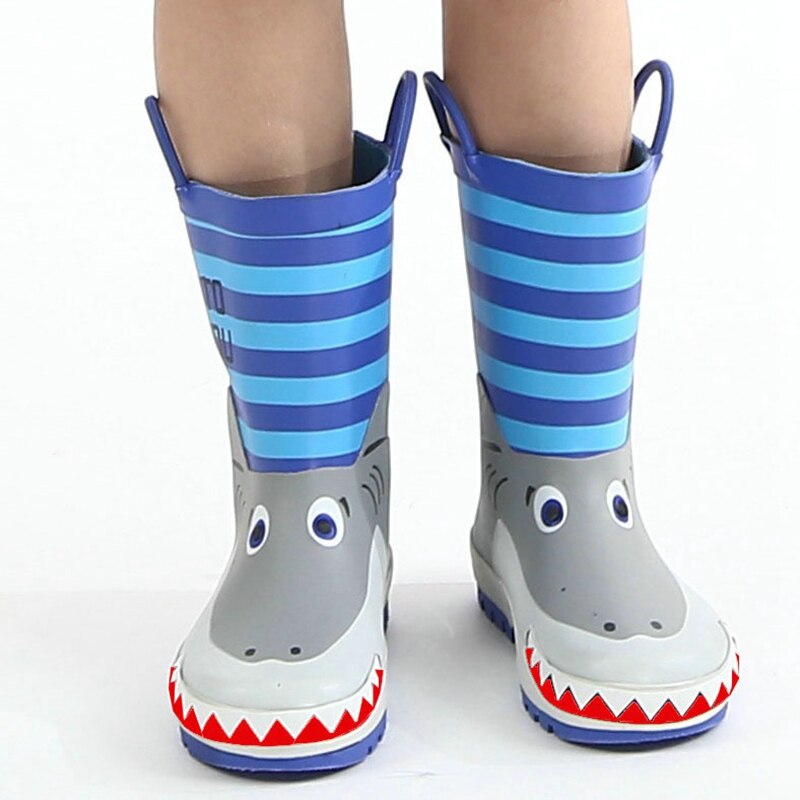 Cartoon Shark Kids Rain Boots Boy Girl Waterproof ... – Vicedeal