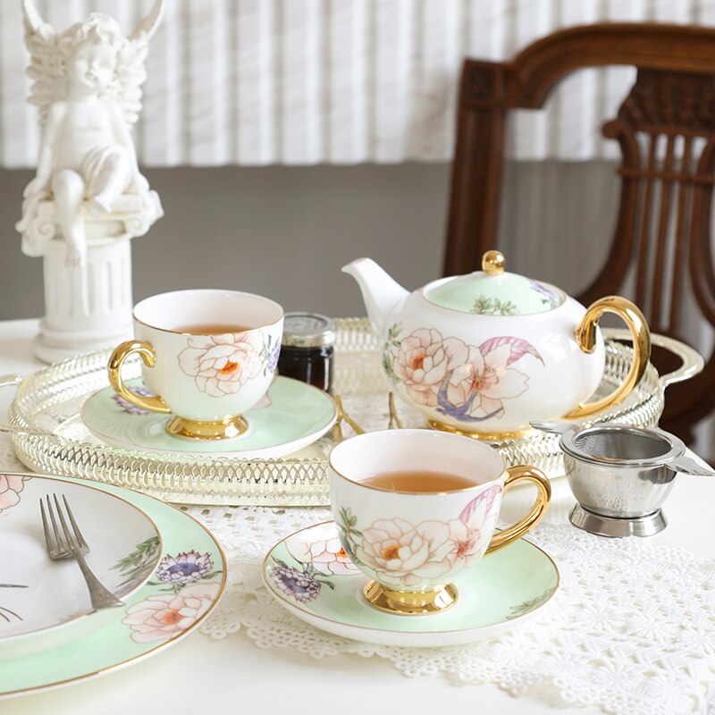 EECAMAIL Bone china British afternoon tea European... – Vicedeal