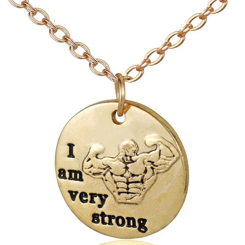 CrossFit Message Pendant Necklace Workout Gym Stro... – Vicedeal