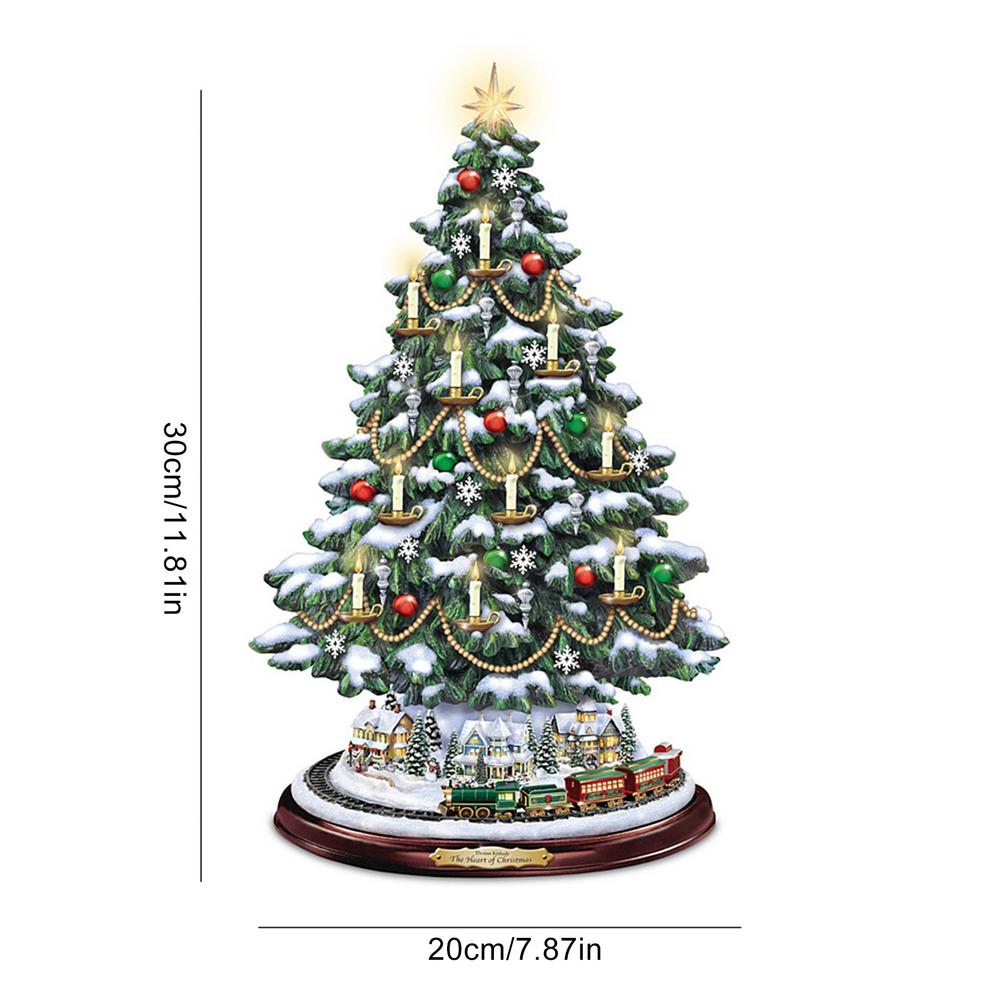 3D Christmas Tree Window Stickers Village Houses W... – Grandado