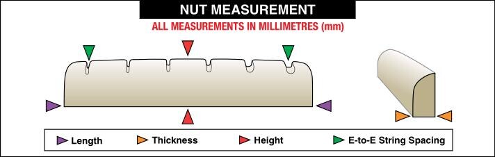 Graph tech Guitar nut Black TUSQ XL 5000-00 flat b... – Grandado