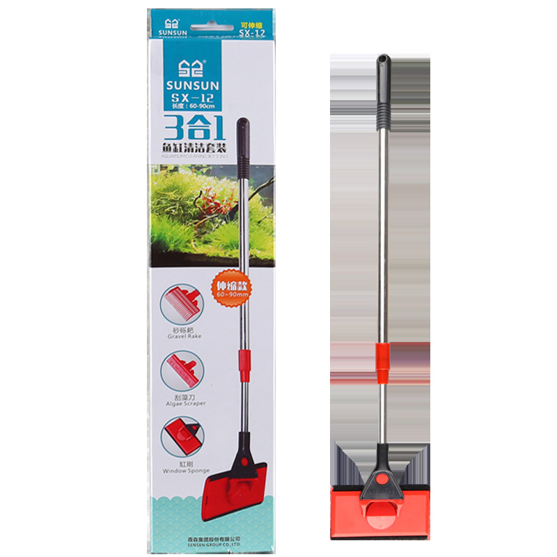 Fish tank cleaner three in one aquarium brush fish... – Grandado