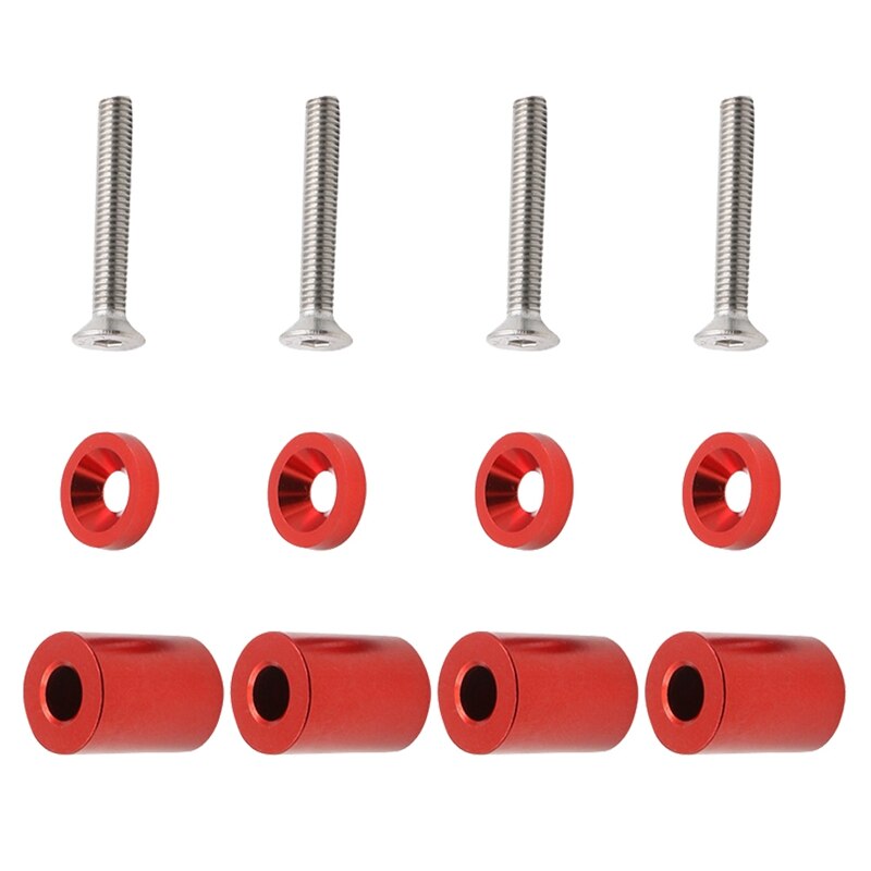Red Bonnet Raisers Billet Hood Vent Spacer Riser Kits JDM Turbo Drift ...