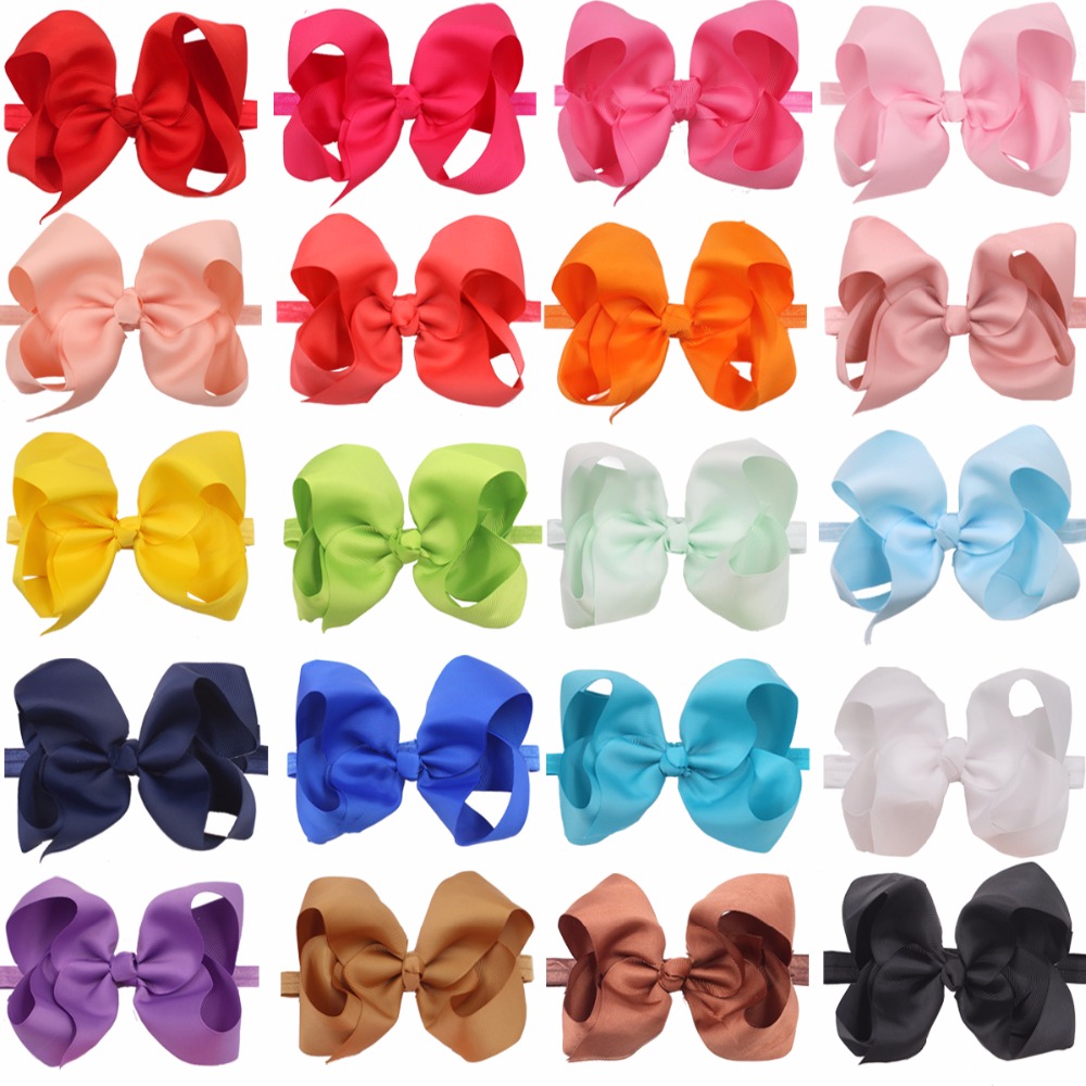 20 Pcs 6 inches Big Bows Baby Girls Toddlers Kids ... – Grandado