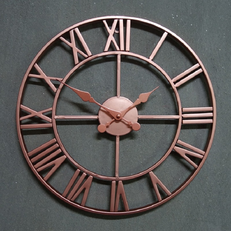 Nordic Style Retro Metal Roman Numeral Wall Clocks... – Grandado