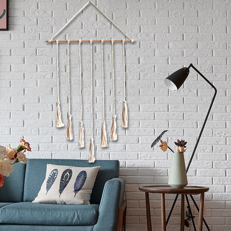 Macrame Foto Macrame Tapijt Geweven Muur Opknoping... – Grandado