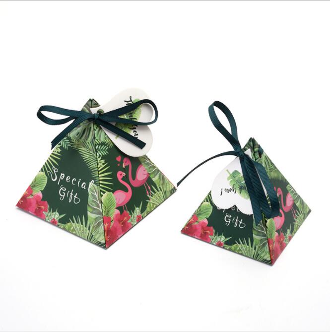 Flamingo Marble style Triangular Pyramid Wedding F... – Grandado